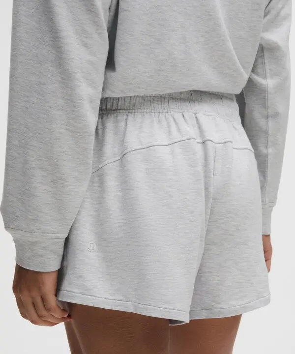 Lululemon Becalm Mid-Rise Wide-Waistband Short 3 - Heathered Core